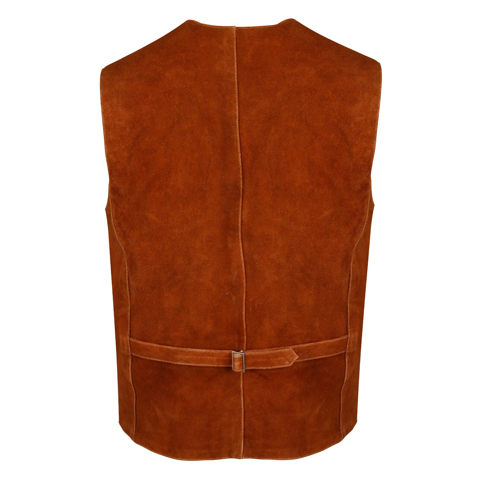 Cowboy Leather Vest for Men Brown Suede Leather Club Vest Leather Biker ...