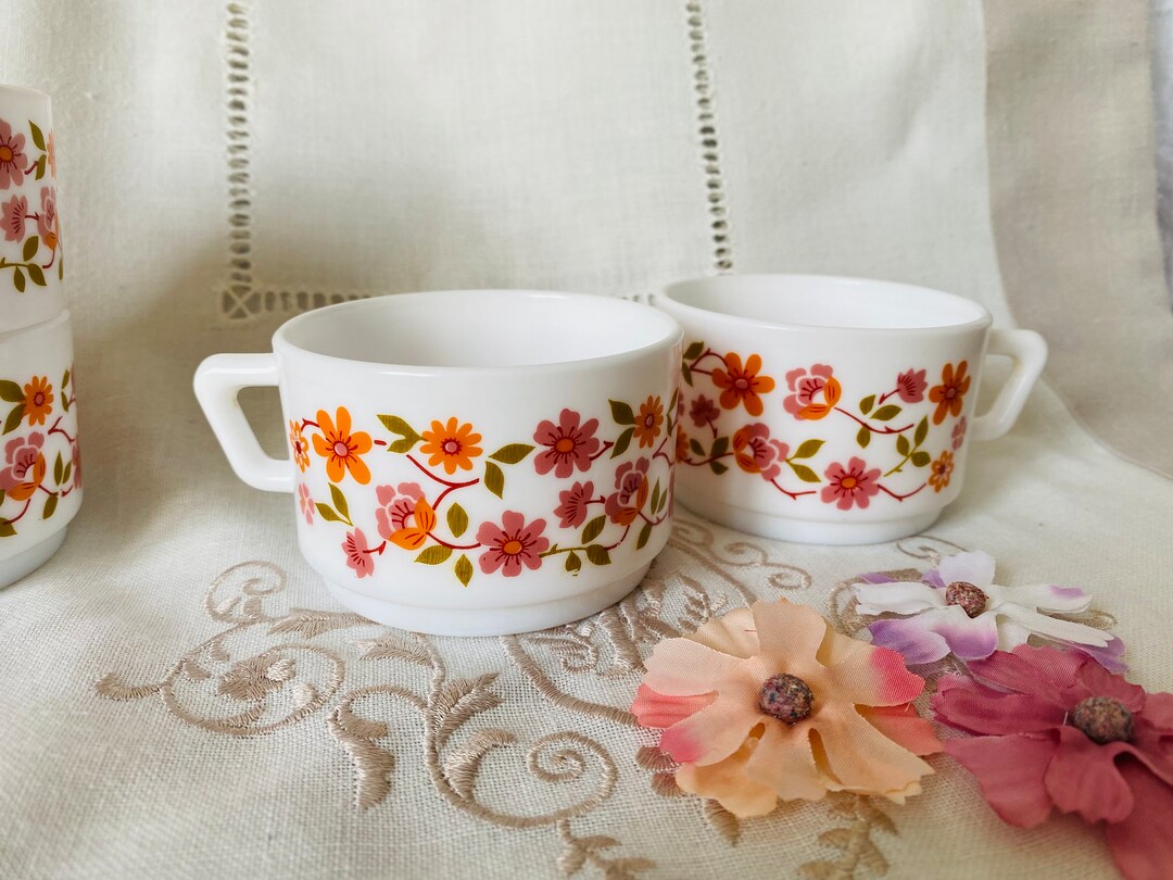 Set of 2 Arcopal Cups / 70s Vintage / Scania / Coffee Cup / France ...