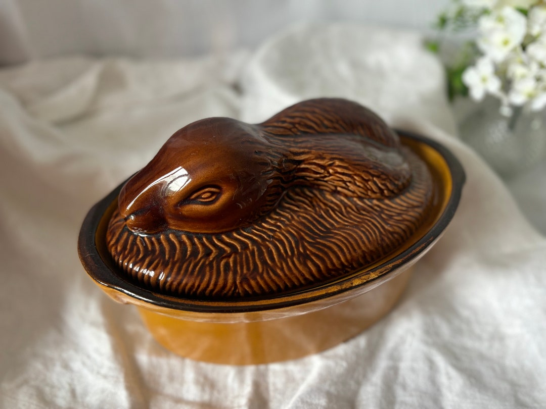 Vintage Terrine Pot With Rabbit Motif, France. - Etsy