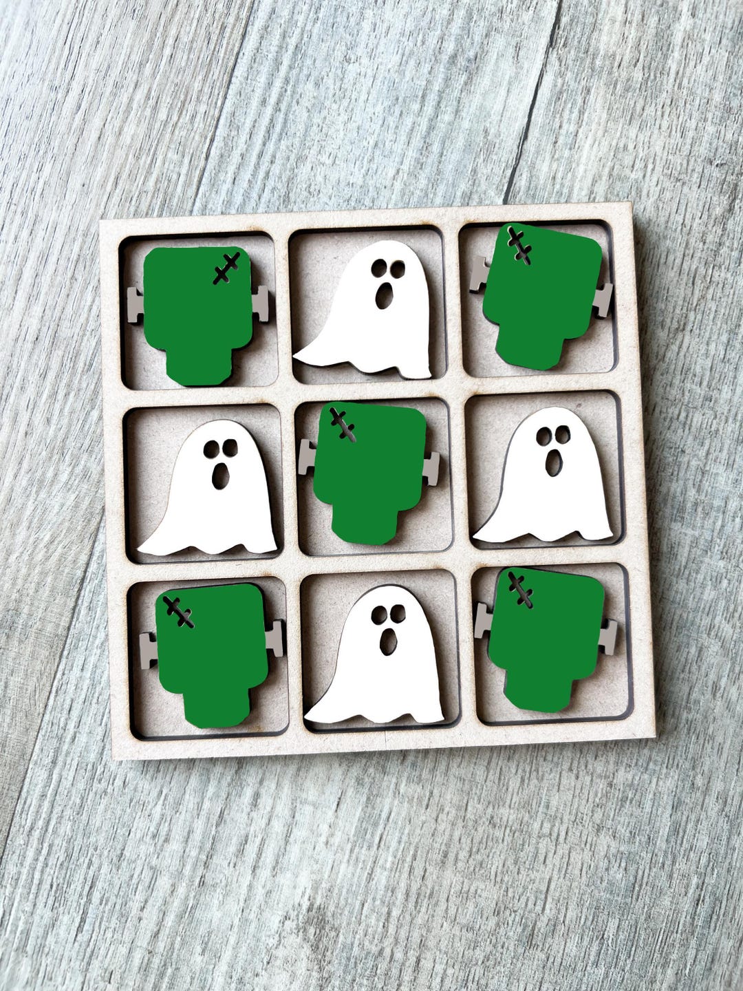 Halloween Tic Tac Toe DIY Craft Kit: Ghost & Frankenstein Game | Bulk ...