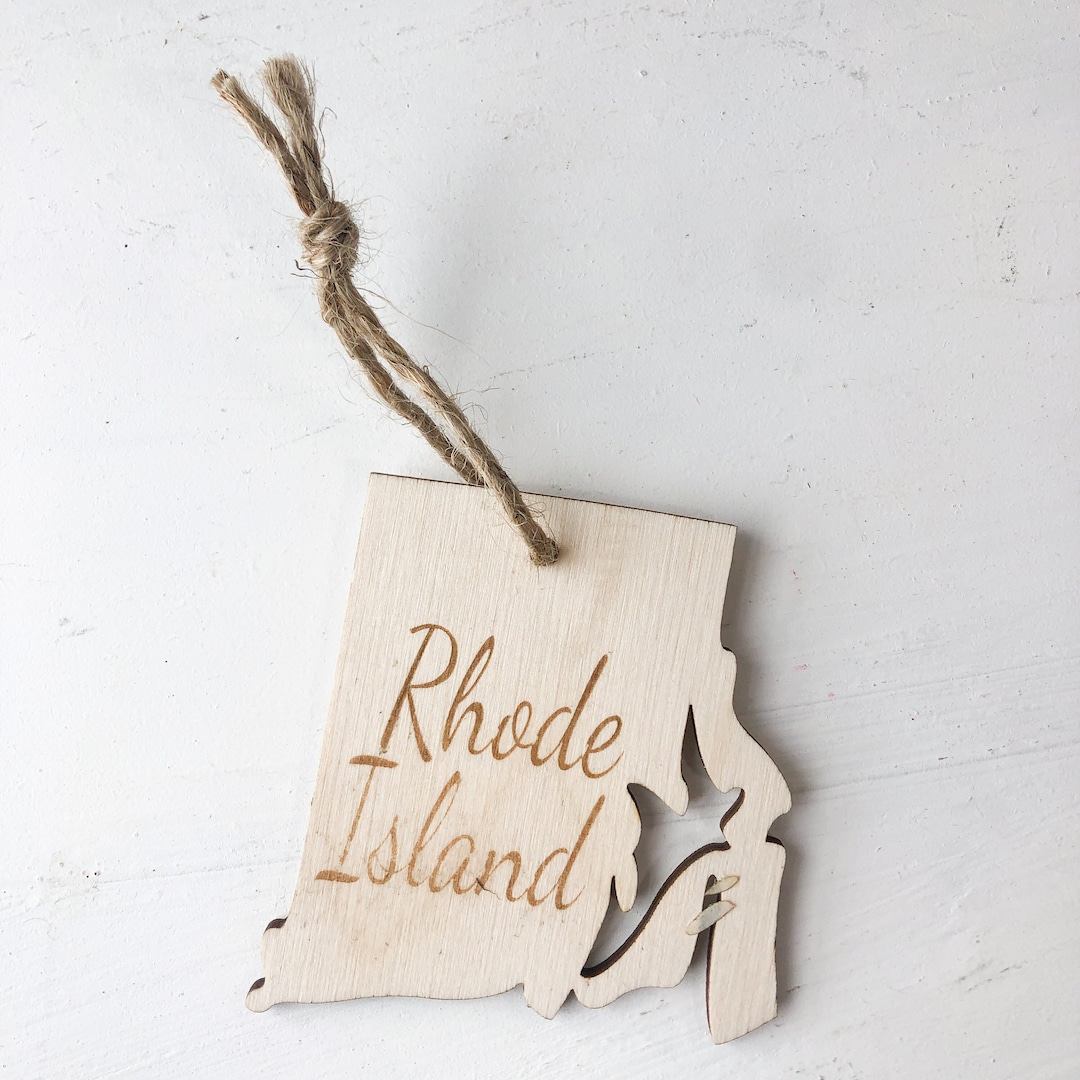 Rhode Island Map Christmas Ornaments, Rhode Island Gifts Ornament Decor ...