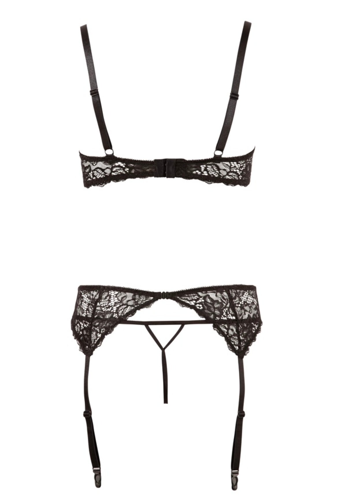 Shelf Bra With Collar Garter And Crotchless Thong Etsy