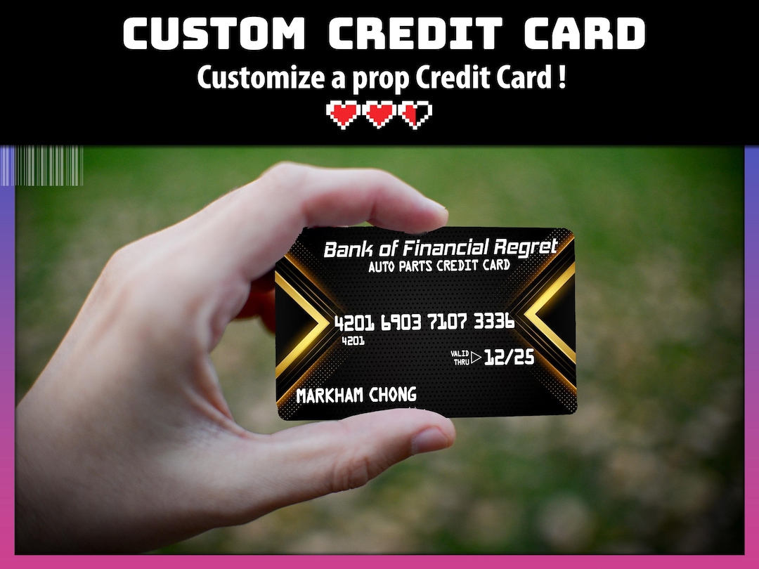 Custom Credit Card Prop - Personalize Your Own Bank Card - Custom ID ...