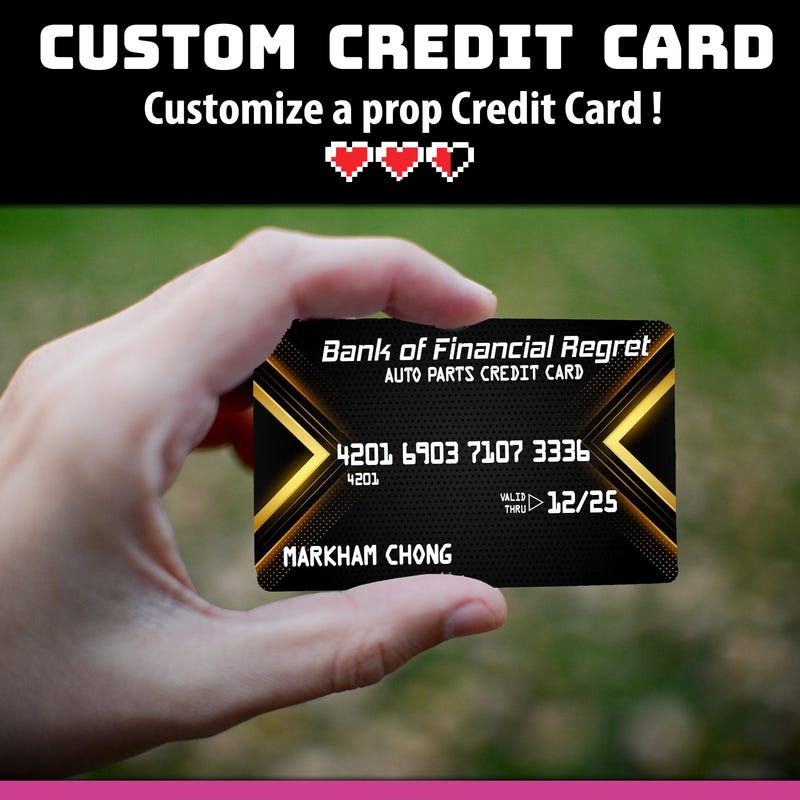 Custom Bank Card Sticker - Etsy