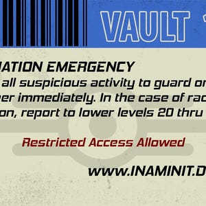 Vault Tec ID Card Fallout Prop Personalize Your Own Plastic ID Card ...