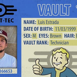 Vault Tec ID Card Fallout Prop - Personalize Your Own Plastic ID Card ...