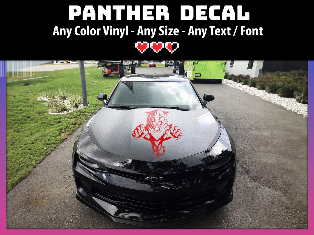 Panther Attack Decal Any Color Size Text Font Custom Vinyl Decal for ...