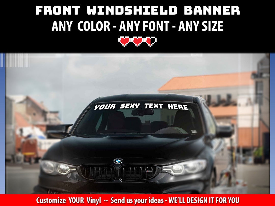 Custom Front Windshield Banner Car Truck Vehicle ATV Boat - Etsy