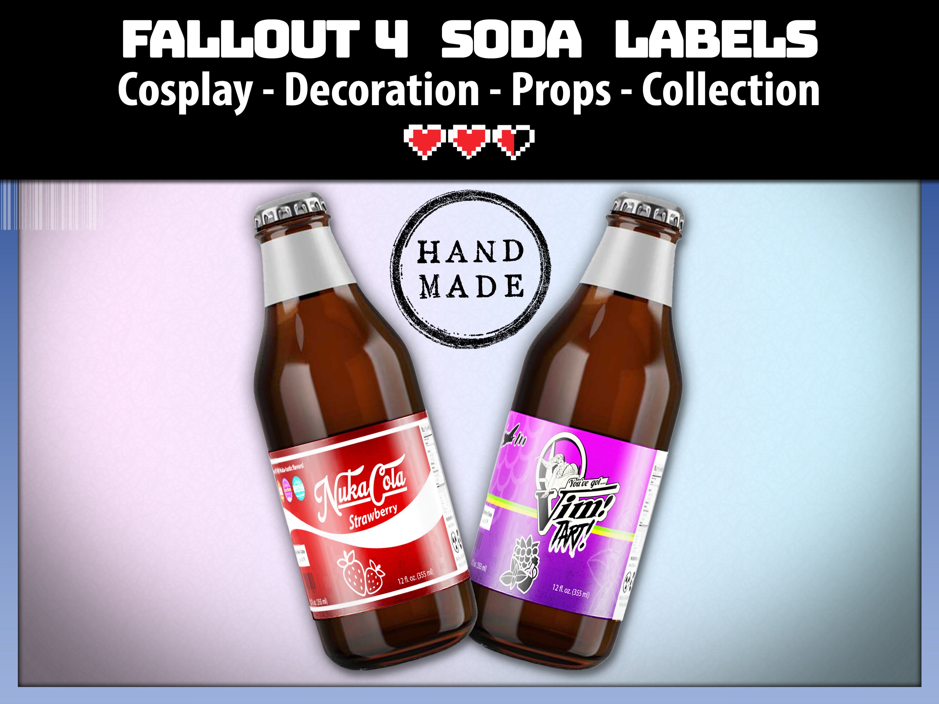 Fallout 4 Soda Labels Faux Product Stickers Custom Game TV Movie ...