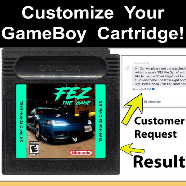 Gameboy Cartridge Label - Etsy