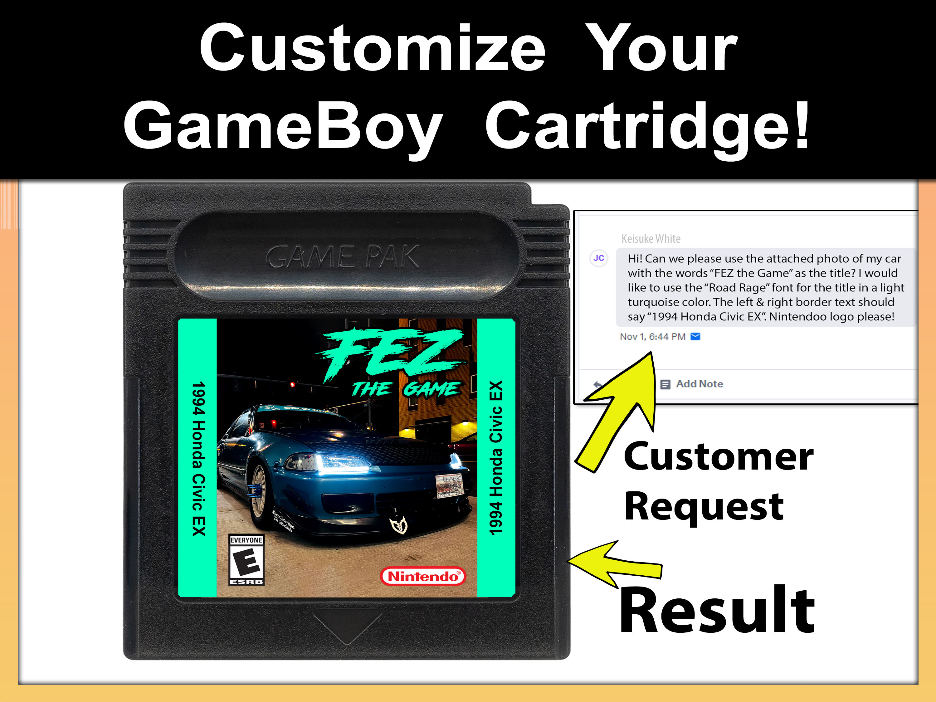 Custom Gameboy Cartridge Label Design Your Own Label Fully Customizable ...