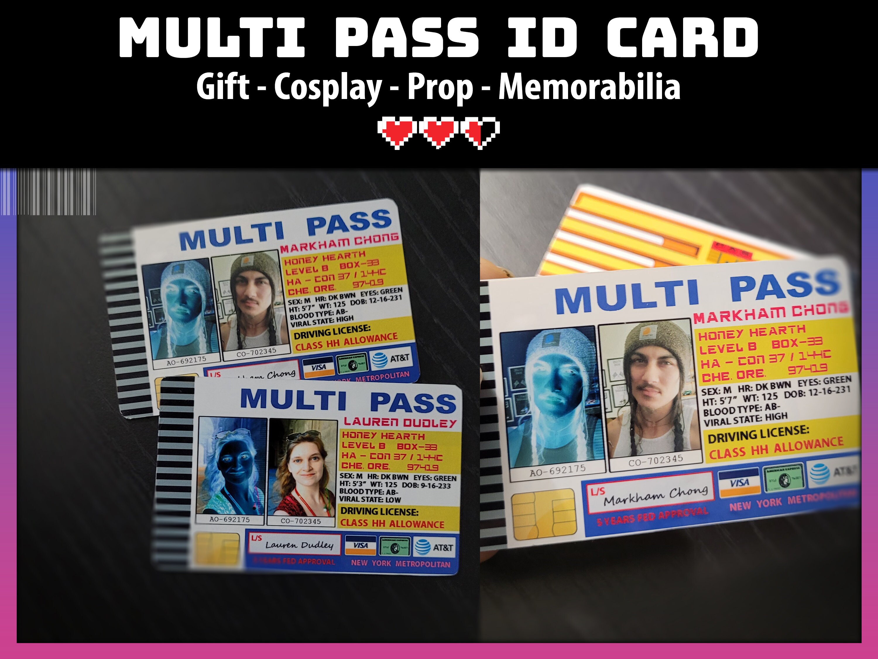 Multi Pass ID Card Personalize Your Own Multi Pass Custom ID Gift Prank ...