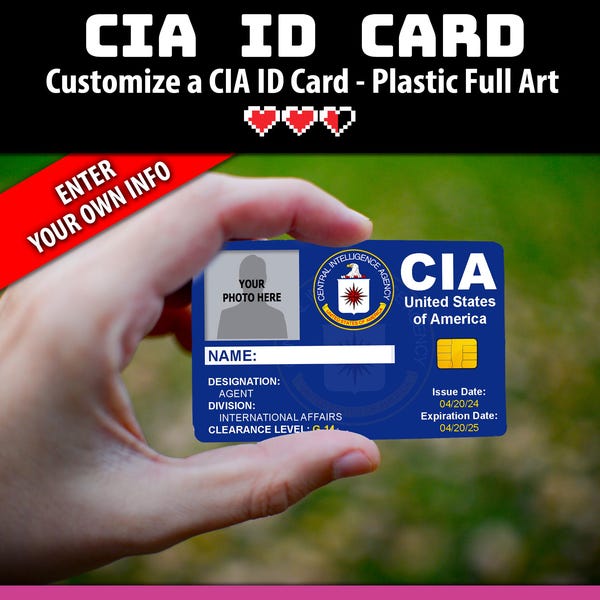 Cia Id Card - Etsy