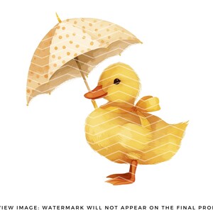Cute Ducklings Clipart Set - Watercolor Spring Clip Art for Kids Party ...
