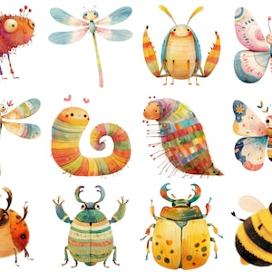Insects Clipart PNG - Cute Insects and Bugs Clipart Bundle ...