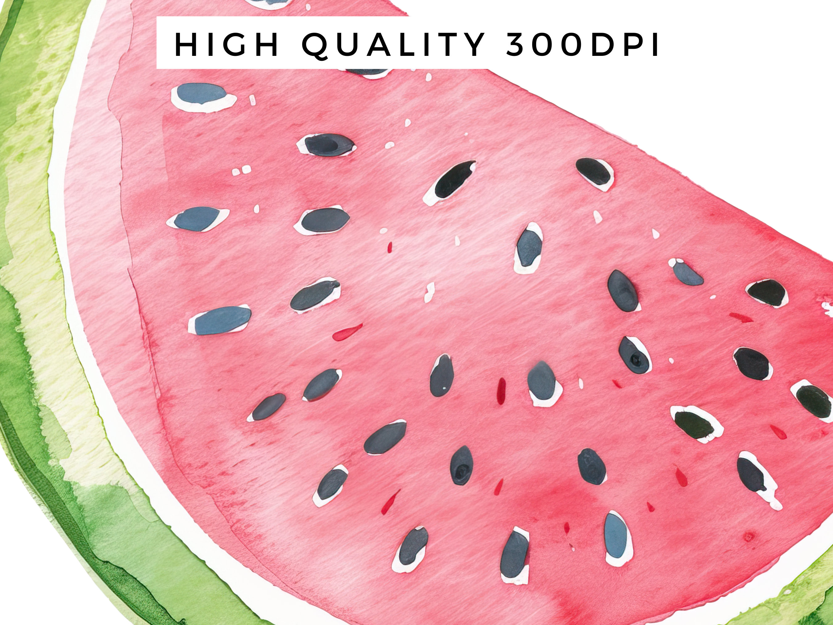 Watercolour Watermelon Clipart One in a Melon First Birthday Clipart Bundle Watercolour Seamless ...