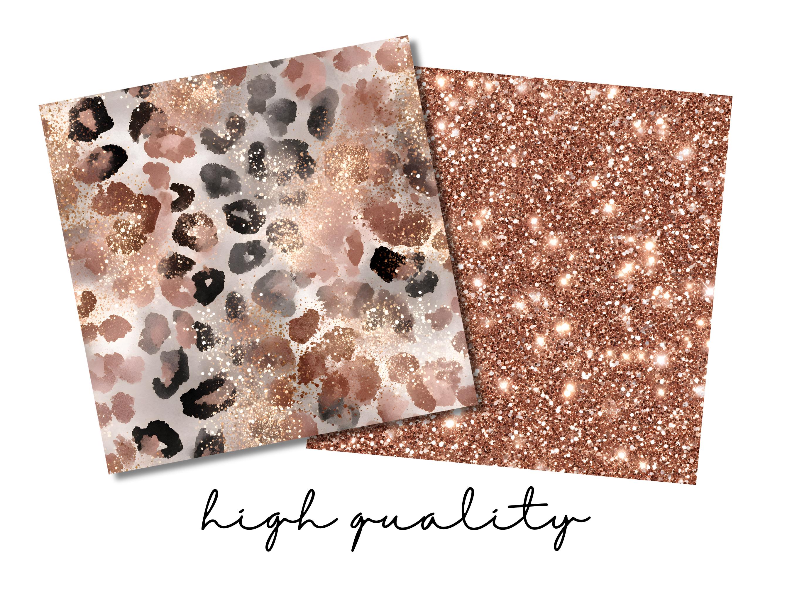 Safari Print Seamless Patterns in Rose Gold - Animal Print Glitter ...
