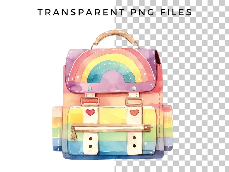 School Clipart Set Watercolour School Supplies Clipart Bundle Back to ...