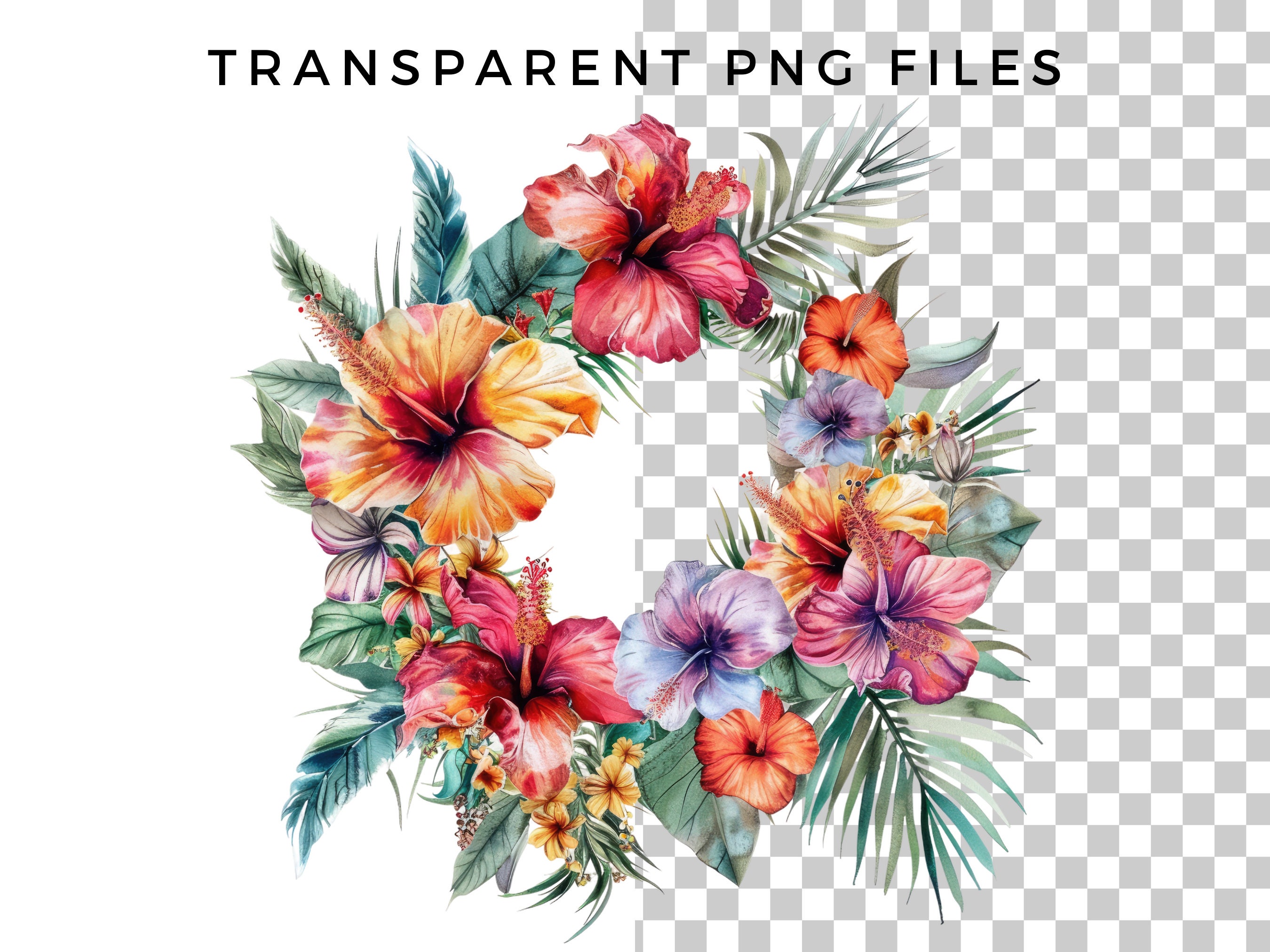 Tropical Clipart PNG - Tropical Flowers and Tropical Birds Clipart ...