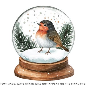 Cute Christmas Snow Globe Clipart Bundle - Snowman Snowglobe Clip Art ...