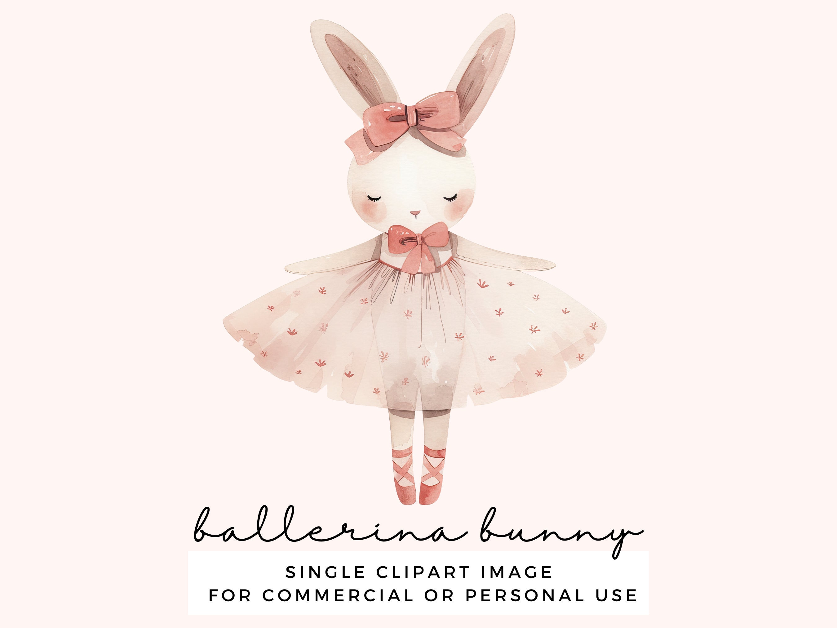 Ballerina Bunny Clipart Ballet Dance Clip Art for Nursery Wall Art ...