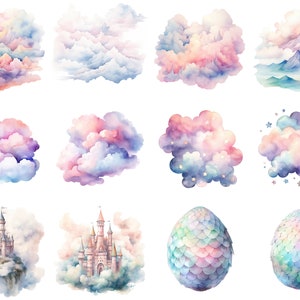 Cute Dragon Clipart - Watercolor Dragon Kingdom Clip Art Bundle ...