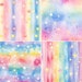 Rainbow Stars Seamless Patterns - Pastel Rainbow Digital Backgrounds ...