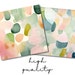 Abstract Watercolor Digital Paper Set - Abstract Shapes - Pastel ...