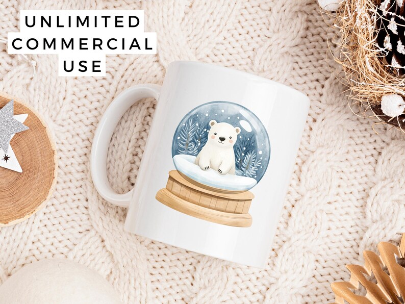Cute Christmas Snow Globe Clipart Bundle - Snowman Snowglobe Clip Art ...