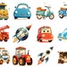Cute Transport Clipart Bundle - Car Nursery Clipart - Vehicle Clipart ...