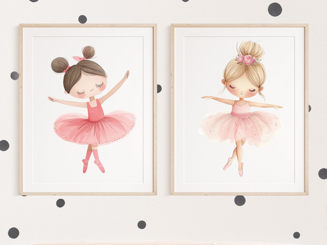Ballerina Clipart Set Ballet Dance Clip Art for Nursery Wall Art, Kids ...