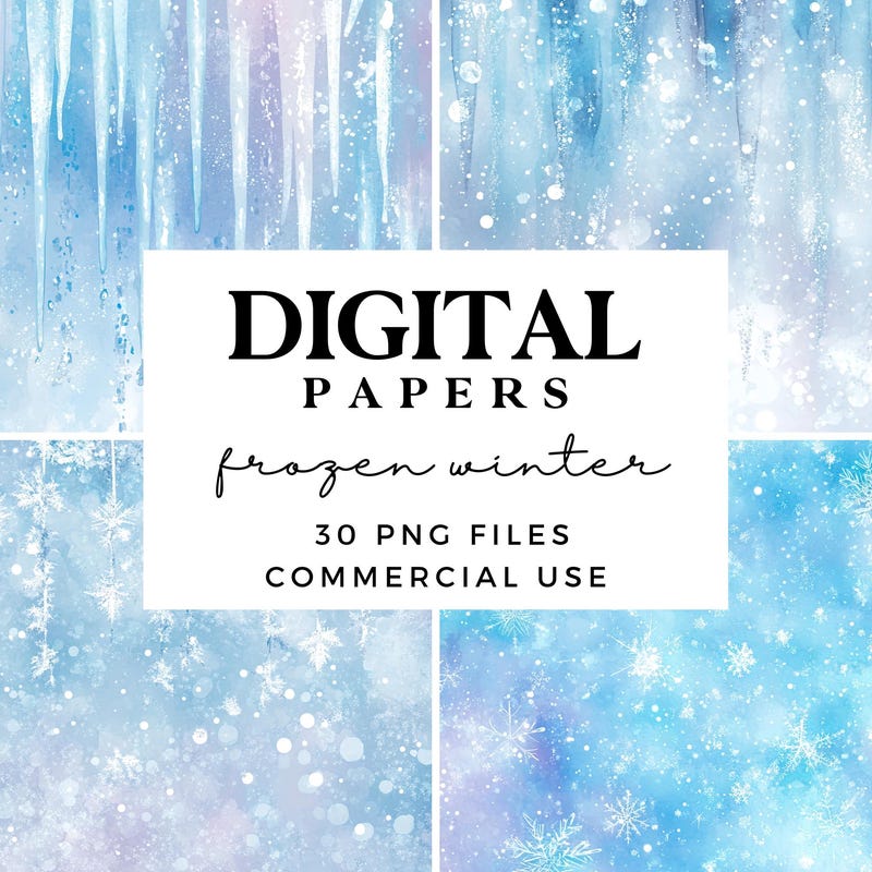 Background Digital Frozen - Etsy