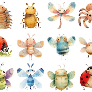 Insects Clipart PNG - Cute Insects and Bugs Clipart Bundle ...