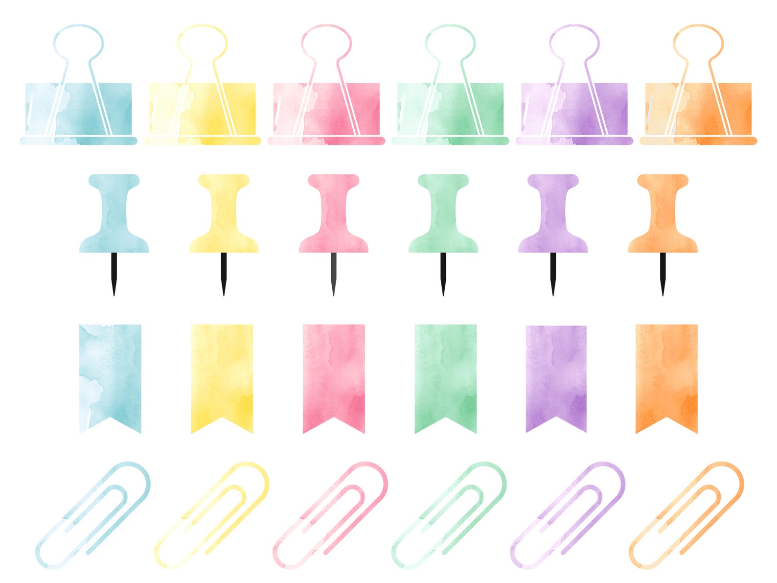 School Clipart Set Watercolour School Supplies Clipart Bundle Back to ...