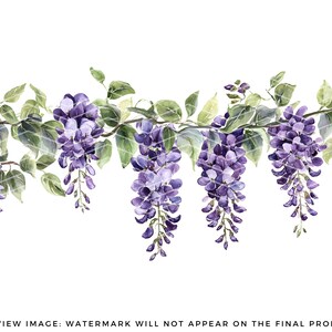Wisteria Clipart PNG - Watercolour Flowers Clip Art Bundle ...