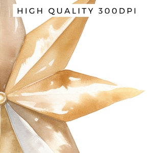 Christmas Stars Clipart in Gold and White - Paper Stars Clip Art ...