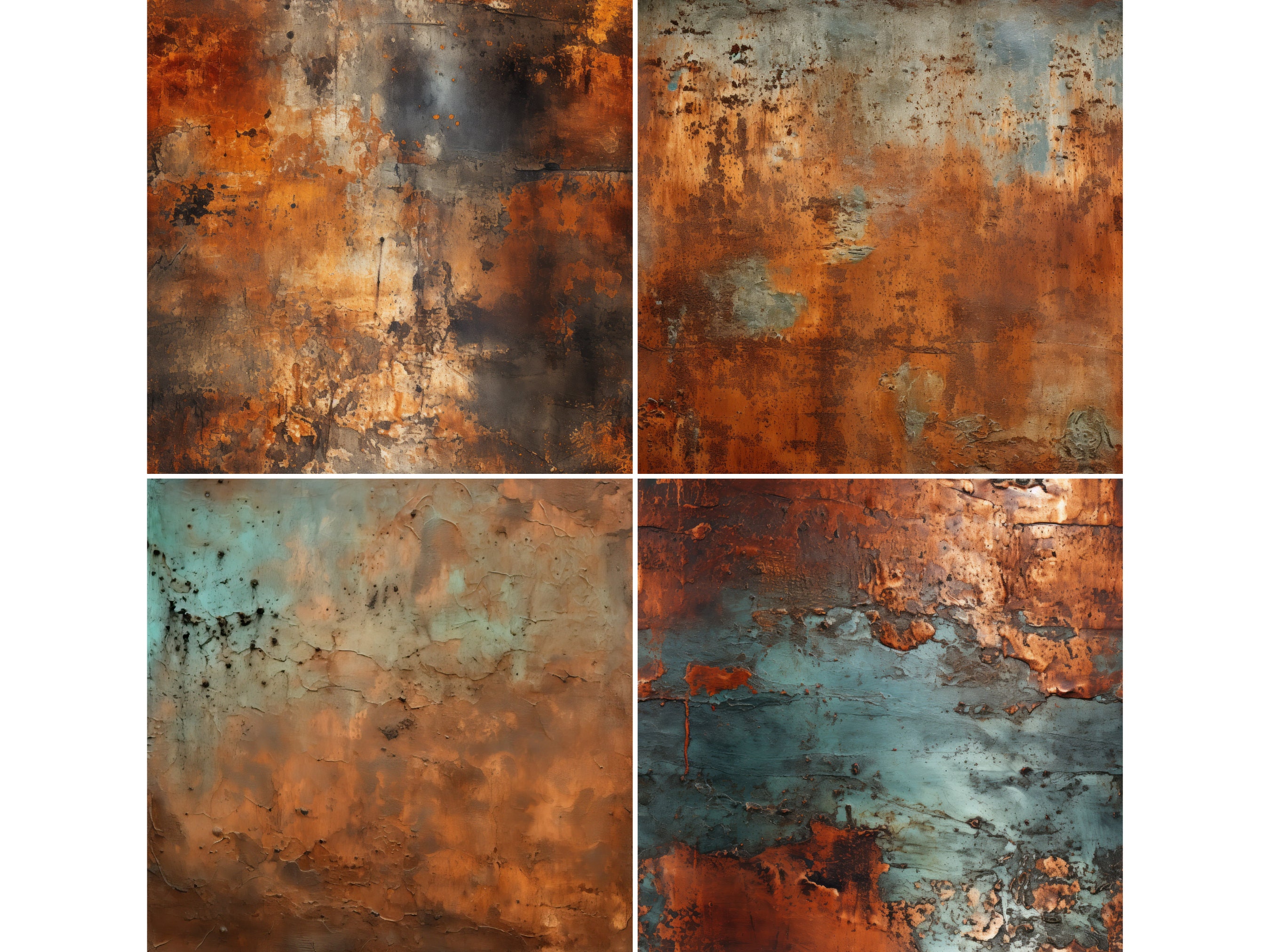 Rust Digital Background Industrial Grunge Digital Printable Papers ...
