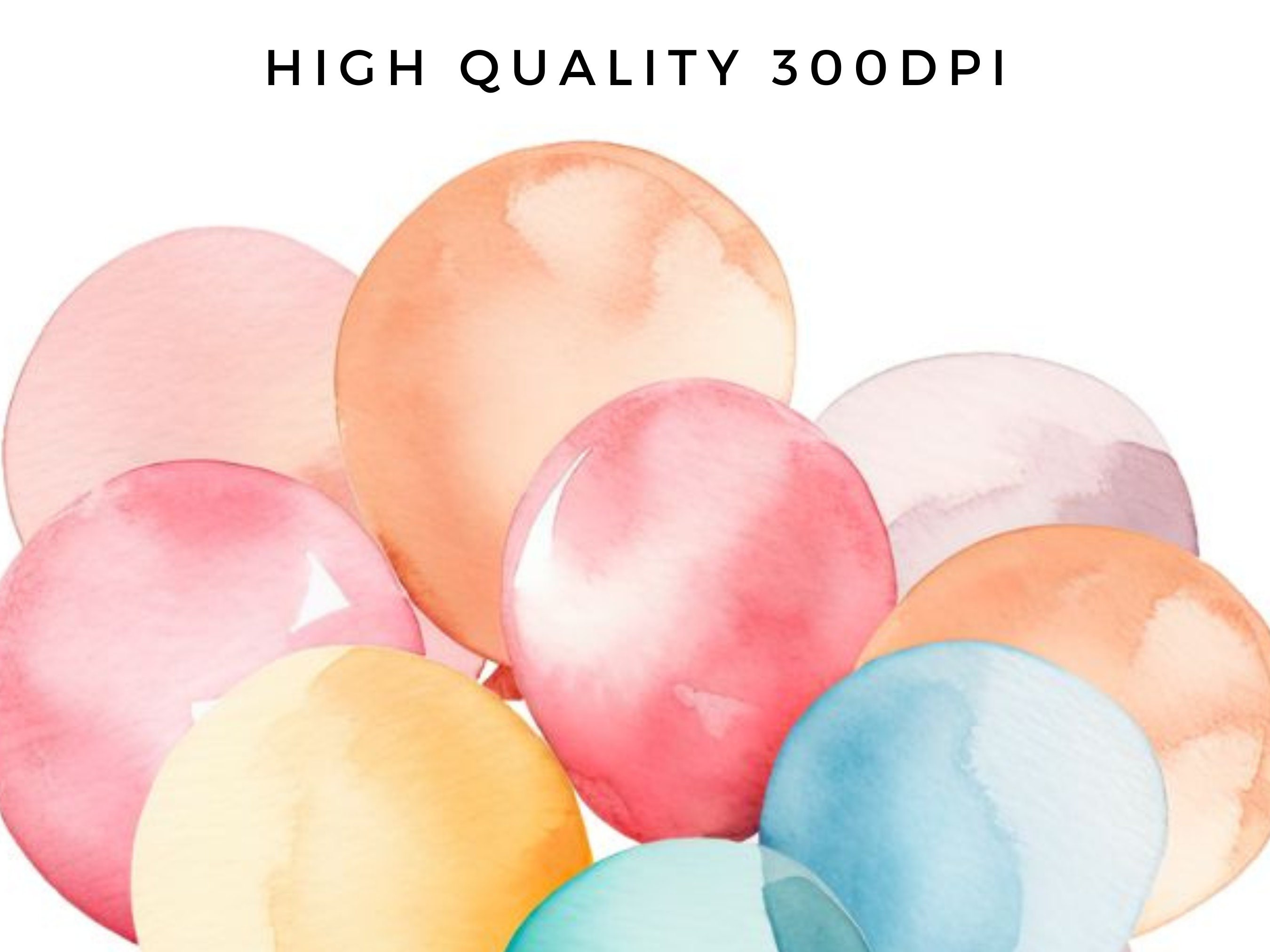Balloons and Bunting Clipart Bundle for Kids Parties - Pastel ...