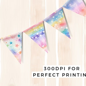 Rainbow Stars Seamless Patterns - Pastel Rainbow Digital Backgrounds ...