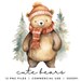 Cute Christmas Bears Clipart - Watercolour Christmas Clip Art for Kids ...