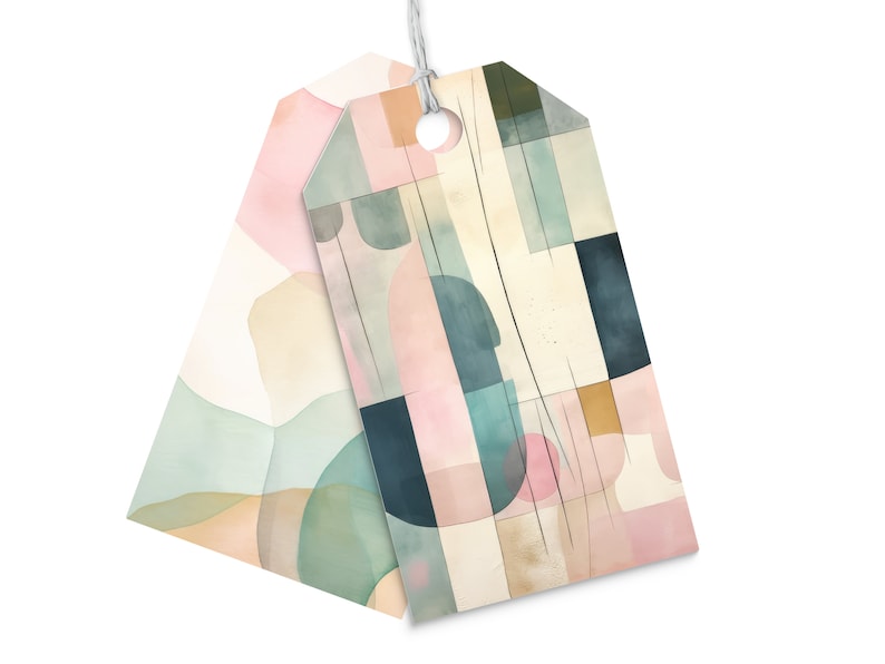 Abstract Watercolor Digital Paper Set Abstract Shapes Pastel Background ...