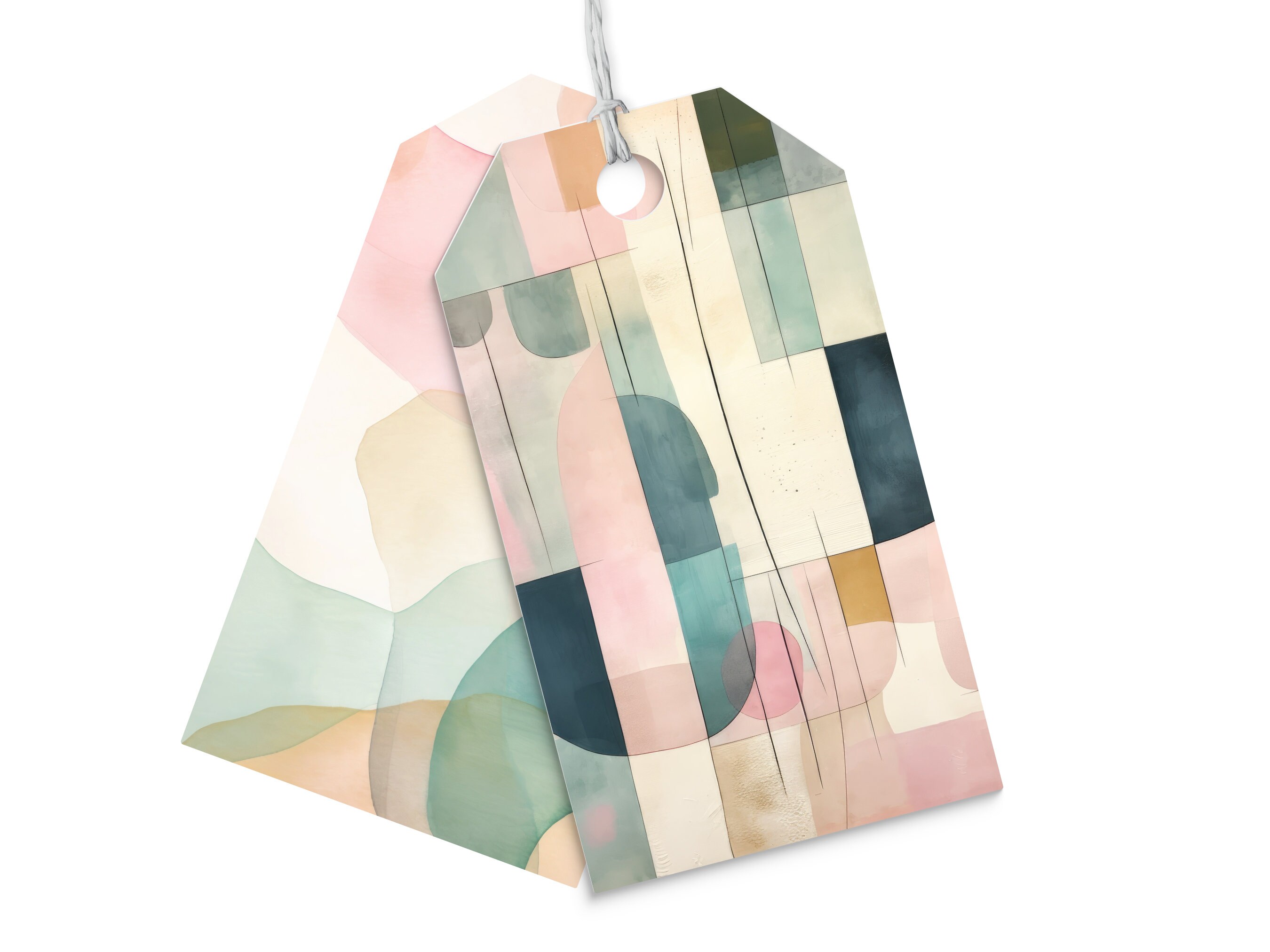 Abstract Watercolor Digital Paper Set Abstract Shapes Pastel Background ...