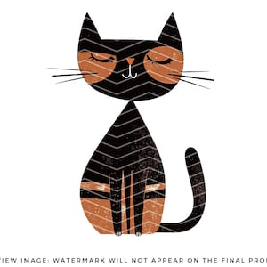 Quirky Cats Clipart PNG - Cute Cartoon Cats Clipart - Funny Kitten ...