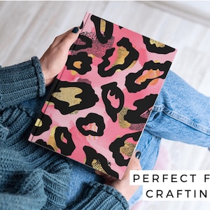 Leopard Print Seamless Patterns in Pink and Gold - Animal Print Digital ...