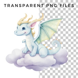 Cute Dragon Clipart - Watercolor Dragon Kingdom Clip Art Bundle ...