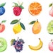 Fruit Clipart PNG - Cute Watercolour Fruits Clipart Bundle ...