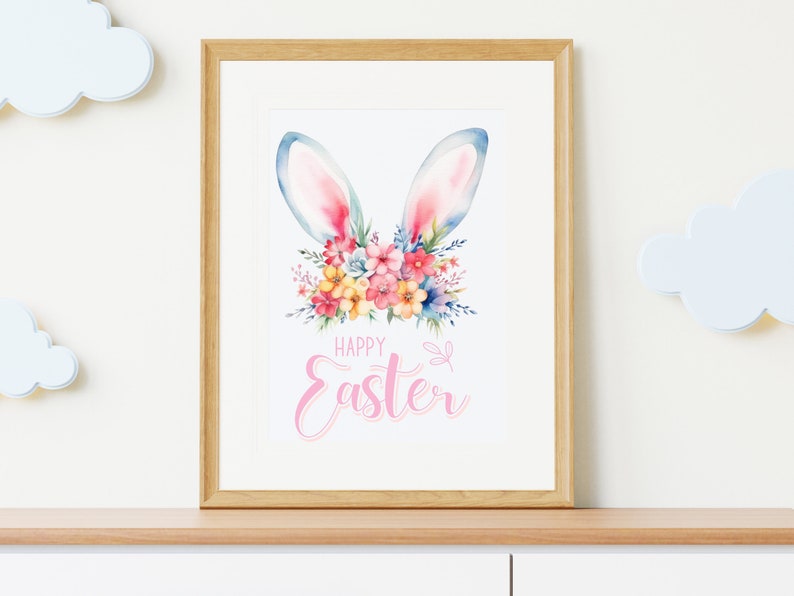 Floral Easter Bunny Ears PNG Easter Rabbit Ears Clipart Clip Art Bundle ...