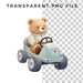 Bear in a Car Clipart - Cute Watercolour Teddy Bear Clip Art - Nursery ...