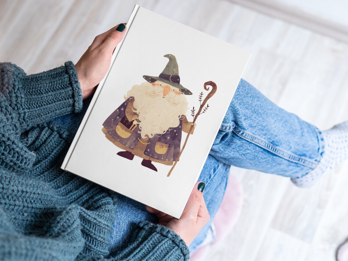 Cute Wizard Clipart Watercolor Witch Clipart for Commercial Use PNG ...