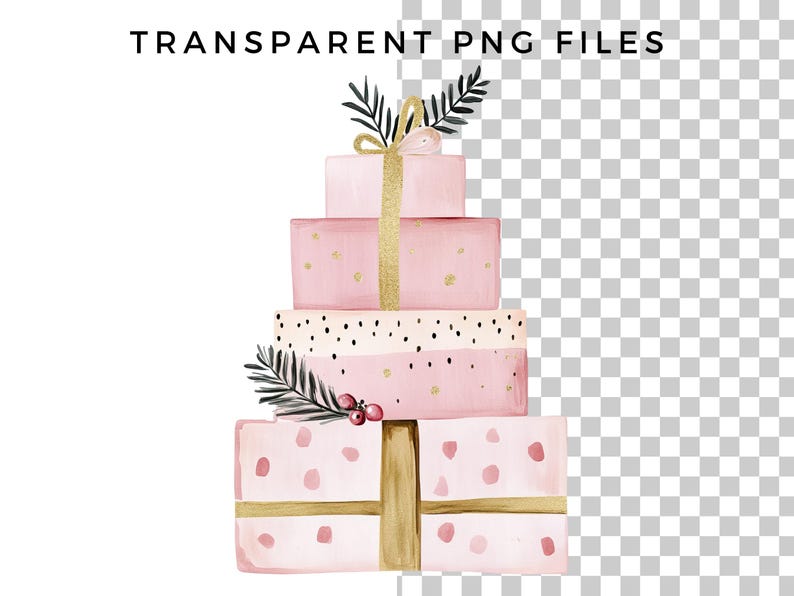 Nutcracker Clipart Bundle in Pink & Gold - Watercolor Christmas Clip ...
